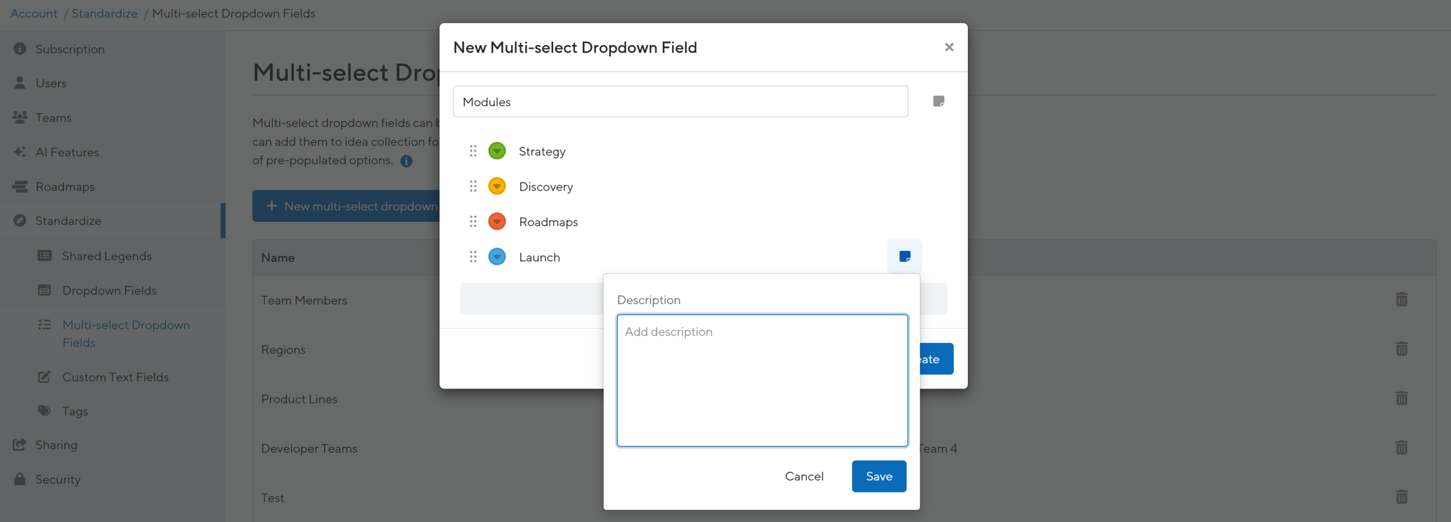 Multi-Select Custom Fields