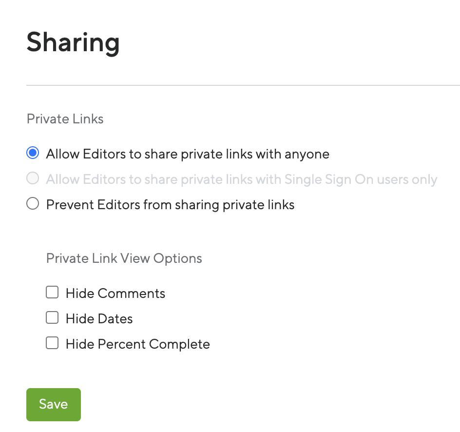 Restrict Access to Private Links