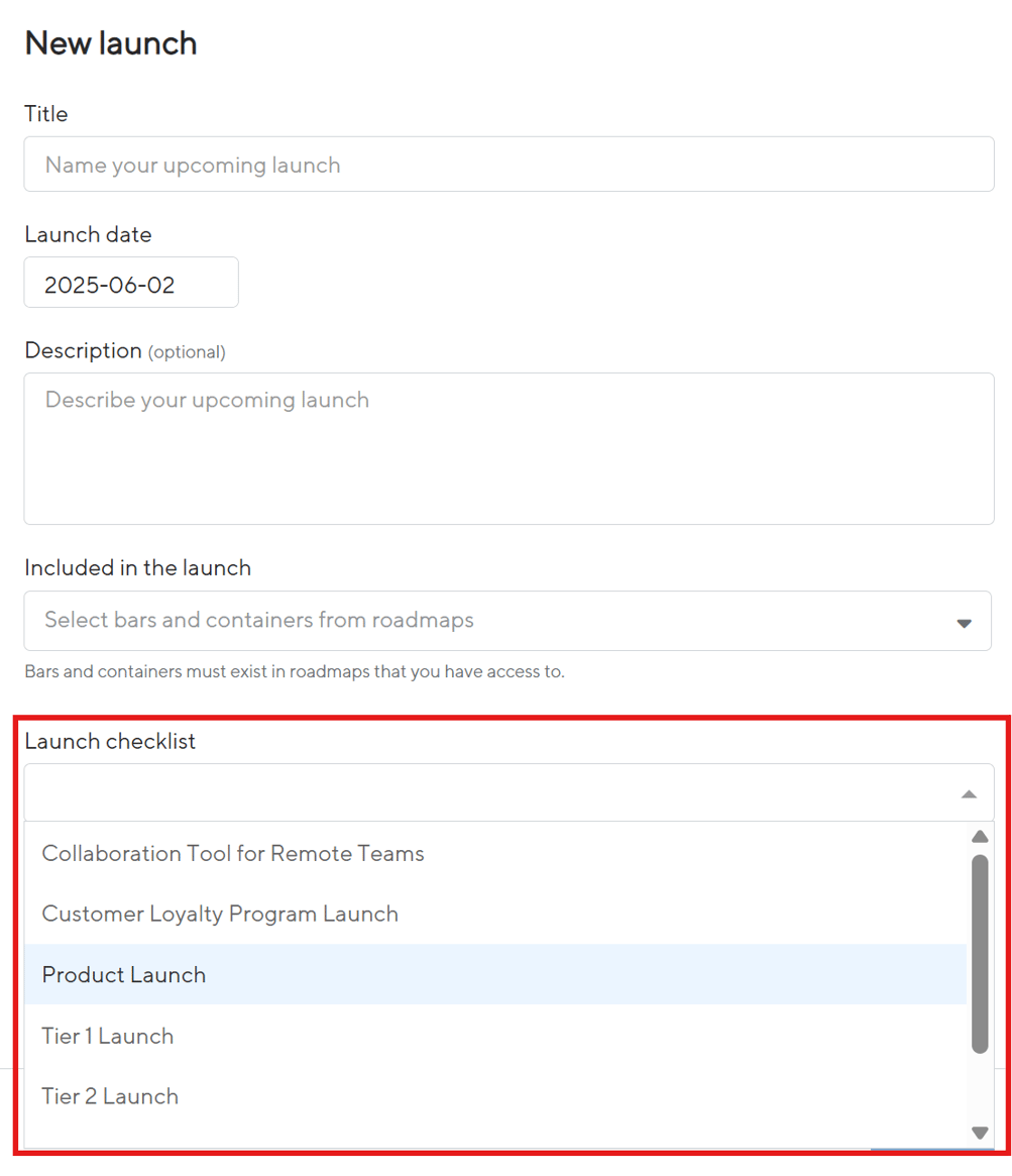 Launch Management Checklist