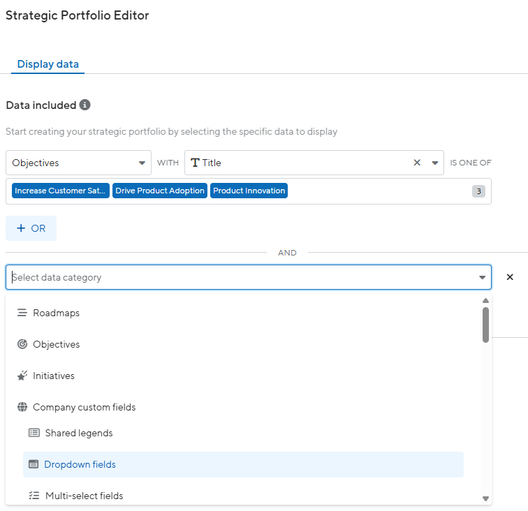 Strategic Portfolio Data Selection